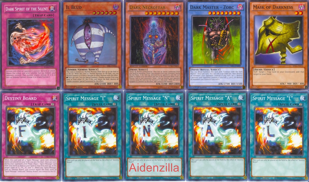 Yugioh Yami Bakura Deck - Destiny Board Spirit Message Dark Necrofear ...