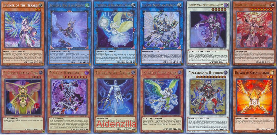 Yugioh Agent Fairy Deck Neptune Majesty Hyperion Earth Venus Apollousa ...