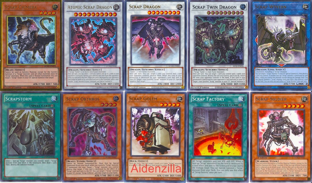 Yugioh Scrap Deck - Twin Dragon Atomic Wyvern Chimera Orthros ...