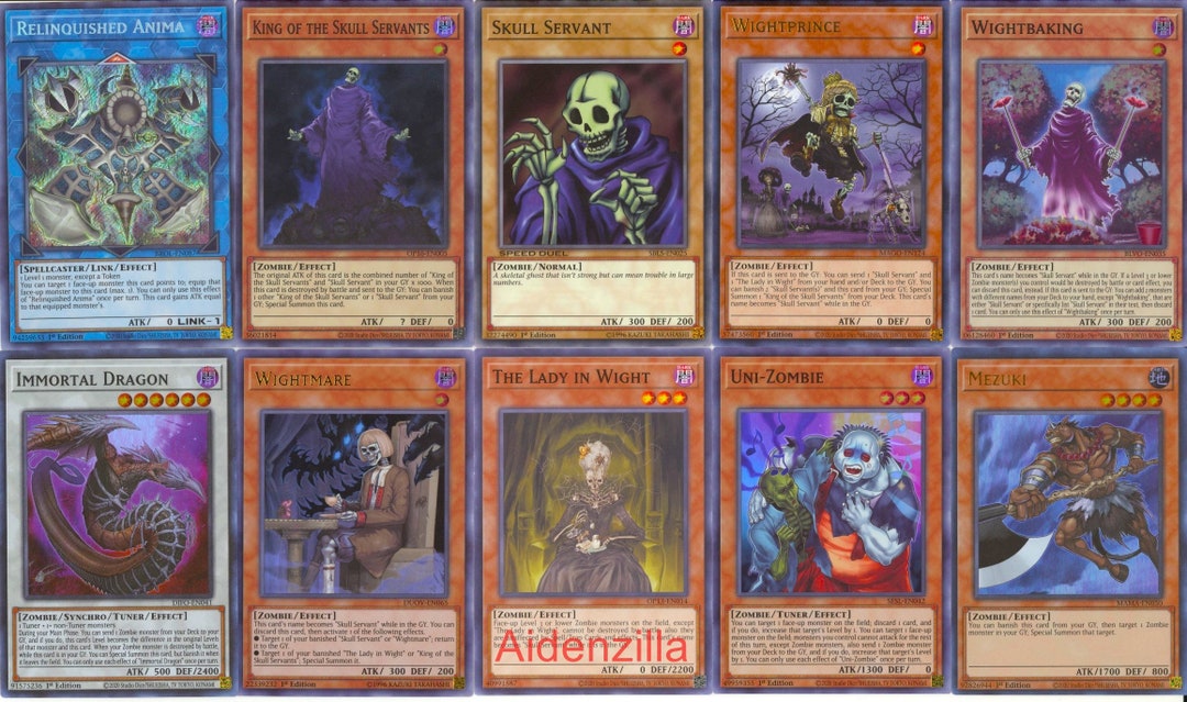 Yugioh Skull Servant Deck Wightmare King Lady Wight Wightprince ...