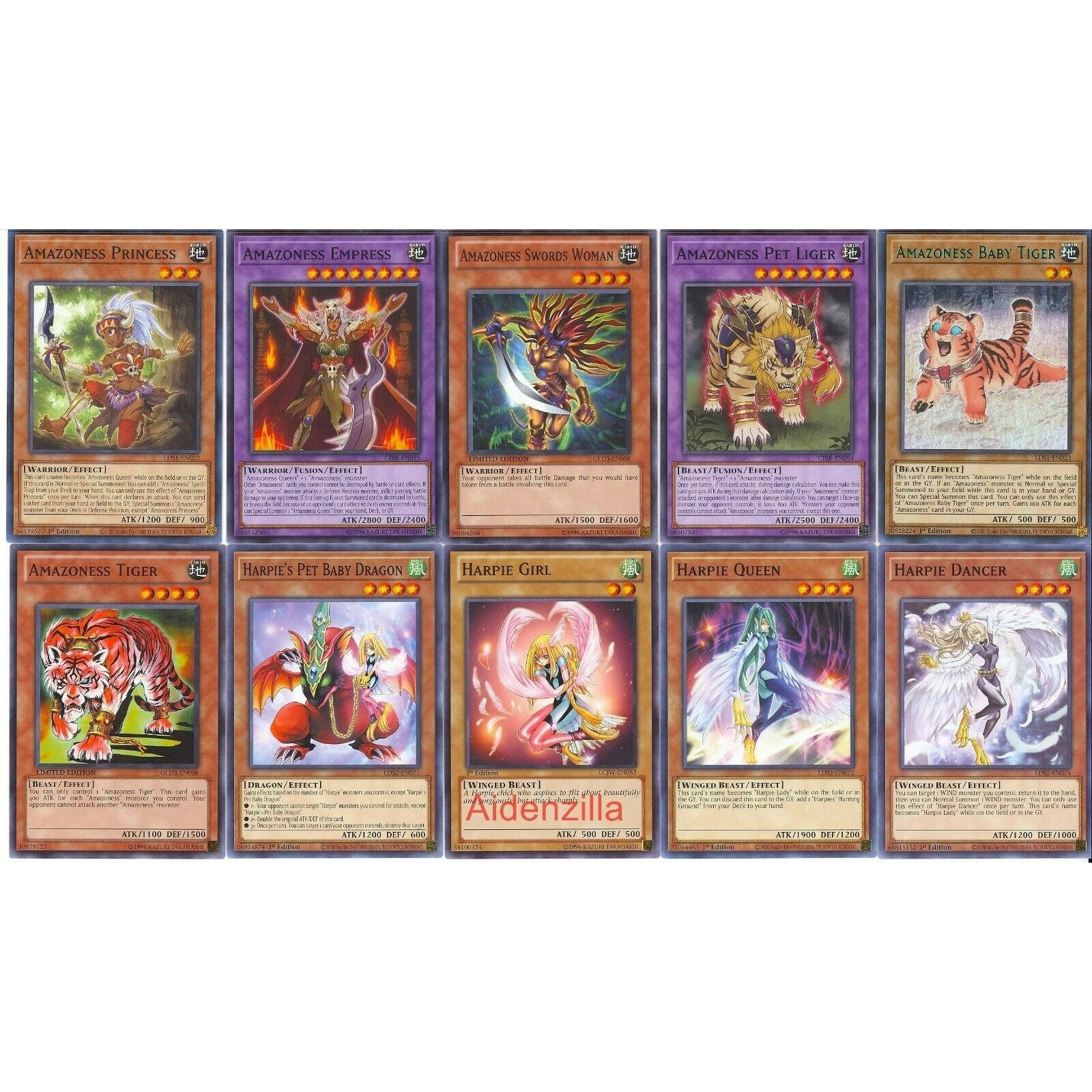 Yugioh Mai Valentine Deck Harpie Lady Amazoness Princess - Etsy