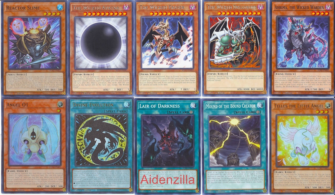 Yugioh Wicked Gods Deck - Wicked Avatar Dreadroot Eraser Divine ...