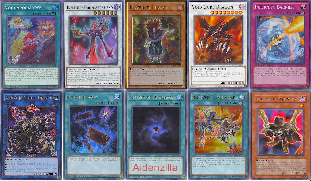 Yugioh Infernity Deck Mirage Launcher Void Ogre Dragon Barrier Into the ...