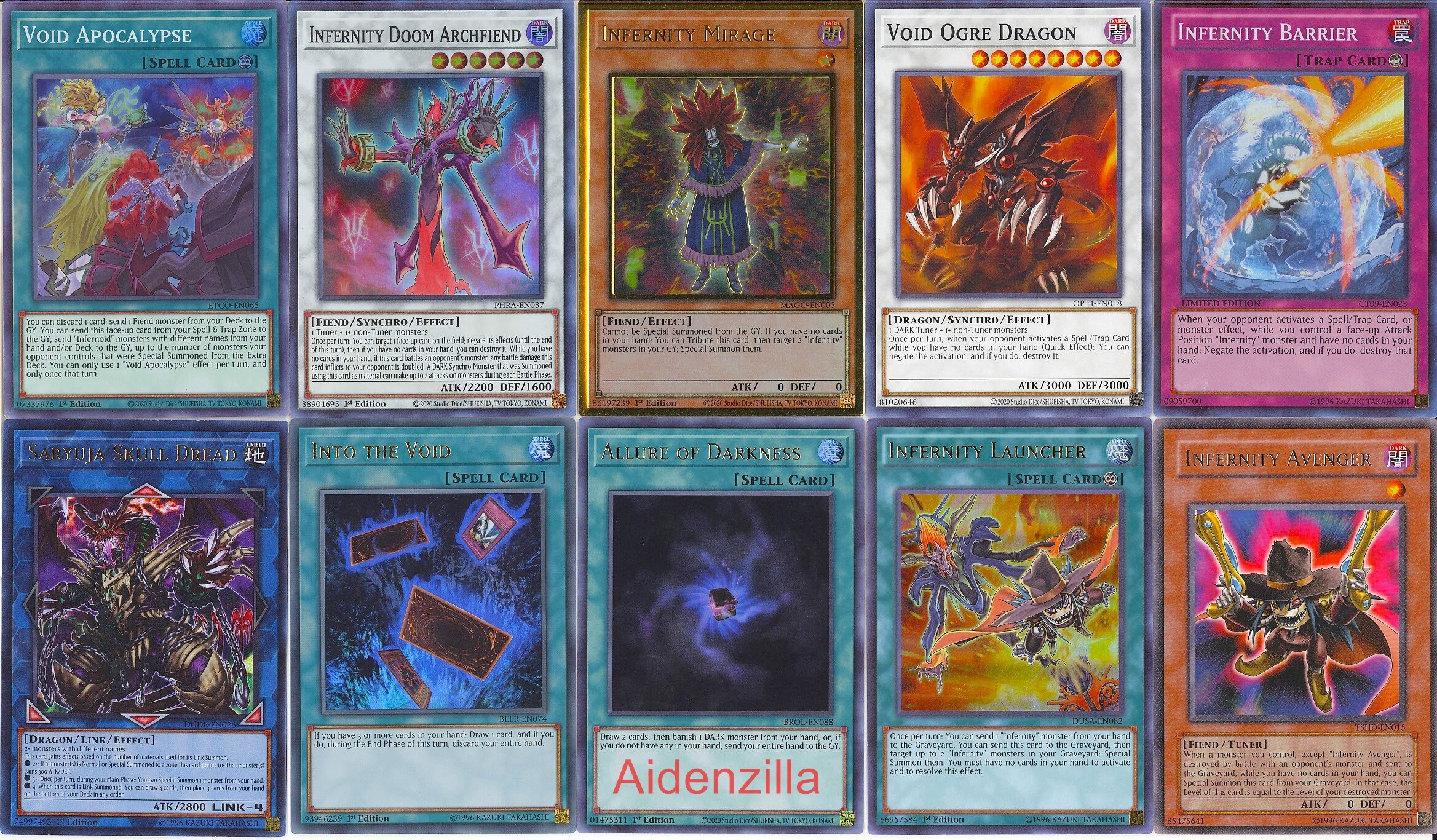 Yugioh Infernity Deck Mirage Launcher Void Ogre Dragon Barrier Into the ...