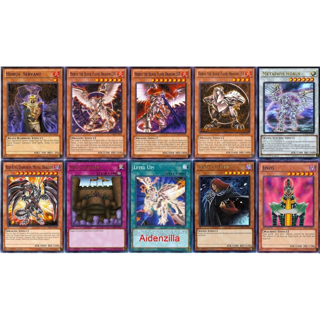 Yugioh Horus the Black Flame Lock Down Deck LV8 Jinzo Vanity's Fiend ...