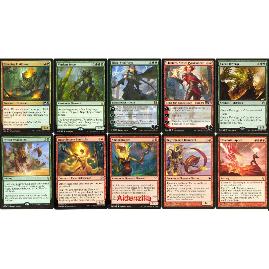 MTG Elemental Deck - Nissa, Vital Force Chandra - Magic Gathering - Etsy