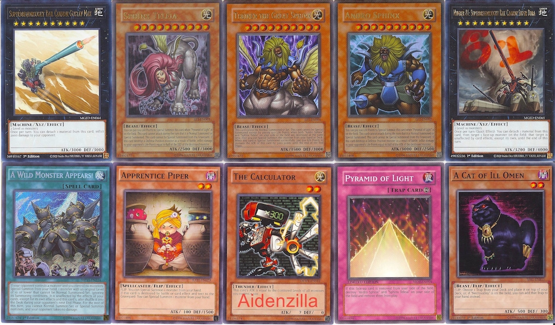 Yugioh Sphinx Deck - Anubis Pyramid of Light Andro Teleia Theinen - Etsy