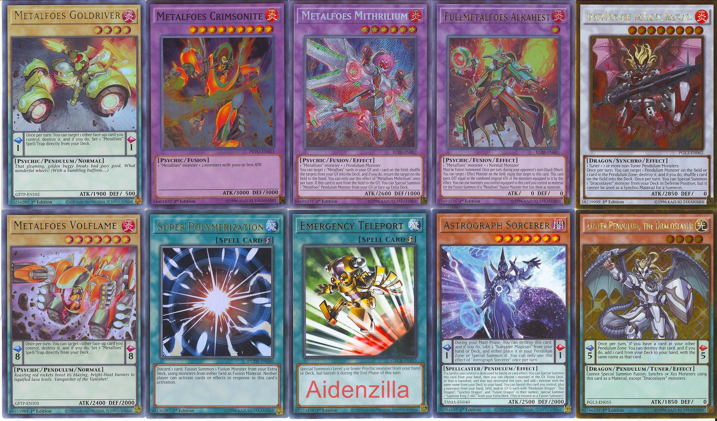 Yugioh Metalfoes Pendulum Deck Mithrilium Alkahest Dracoslayer ...