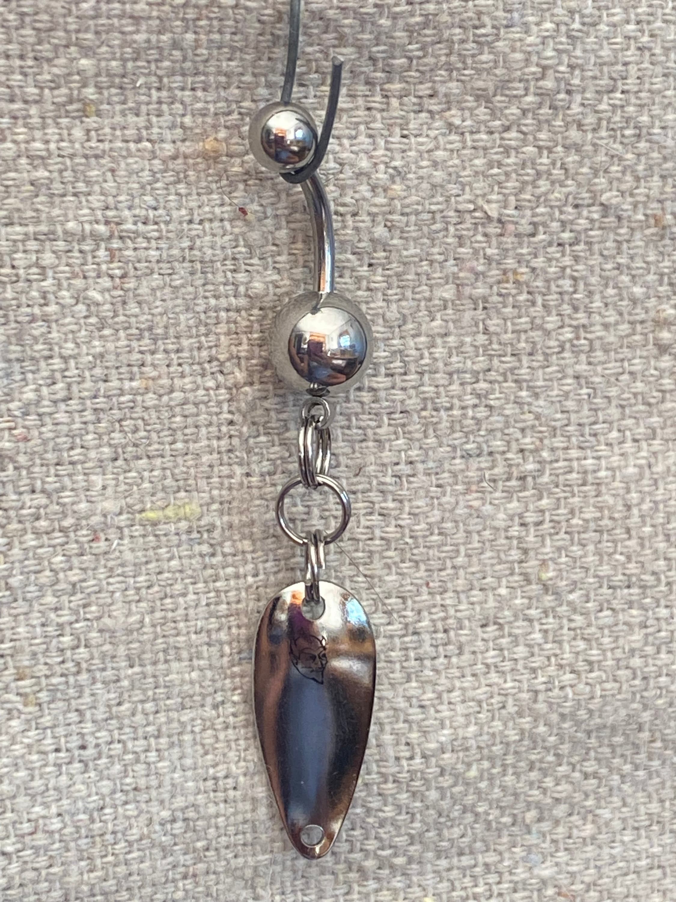 Silver Surgical Steel Belly Button Ring With Eppinger Dardevle - Etsy
