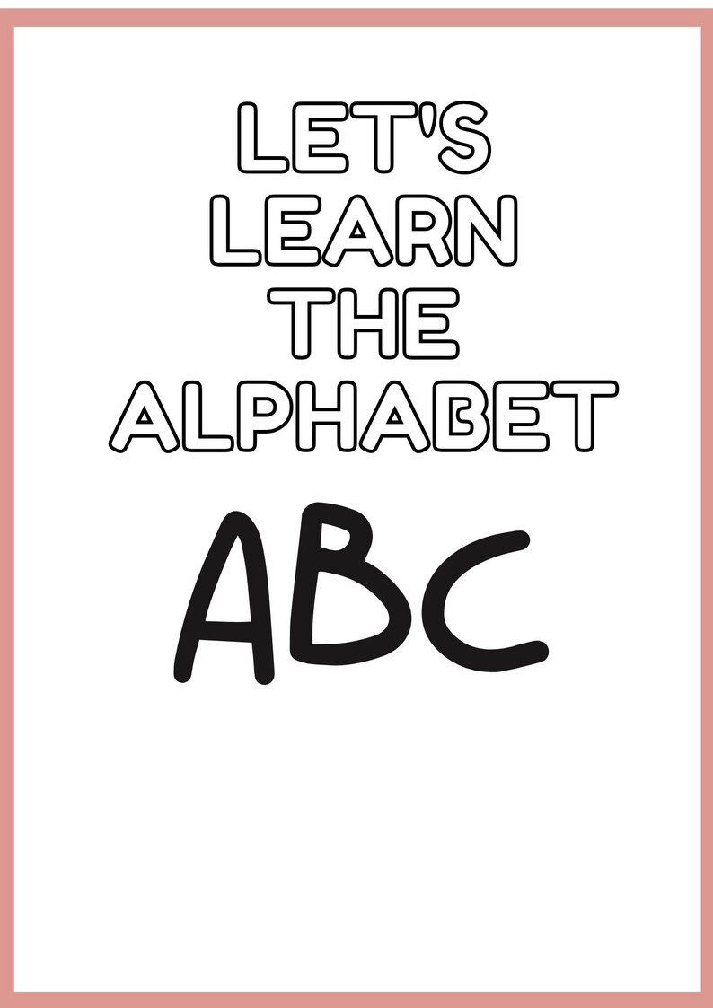 Let's Learn the Alphabet coloring Book - Etsy