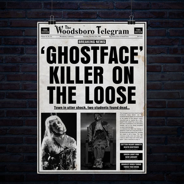 Ghostface Poster - Etsy