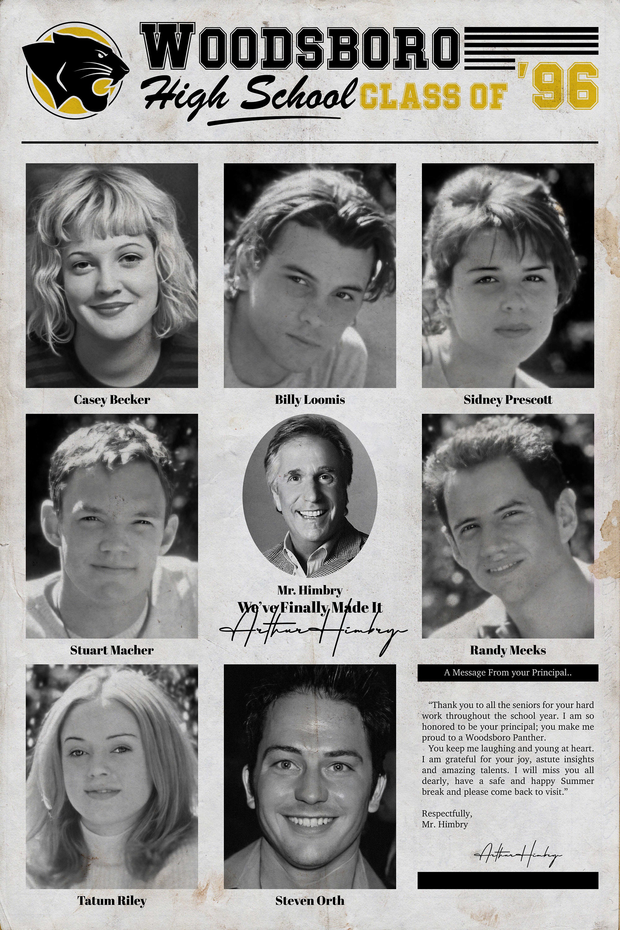 Scream 1 Yearbook Newspaper Article 20 Inch X 30 Inch 300dpi Poster ...