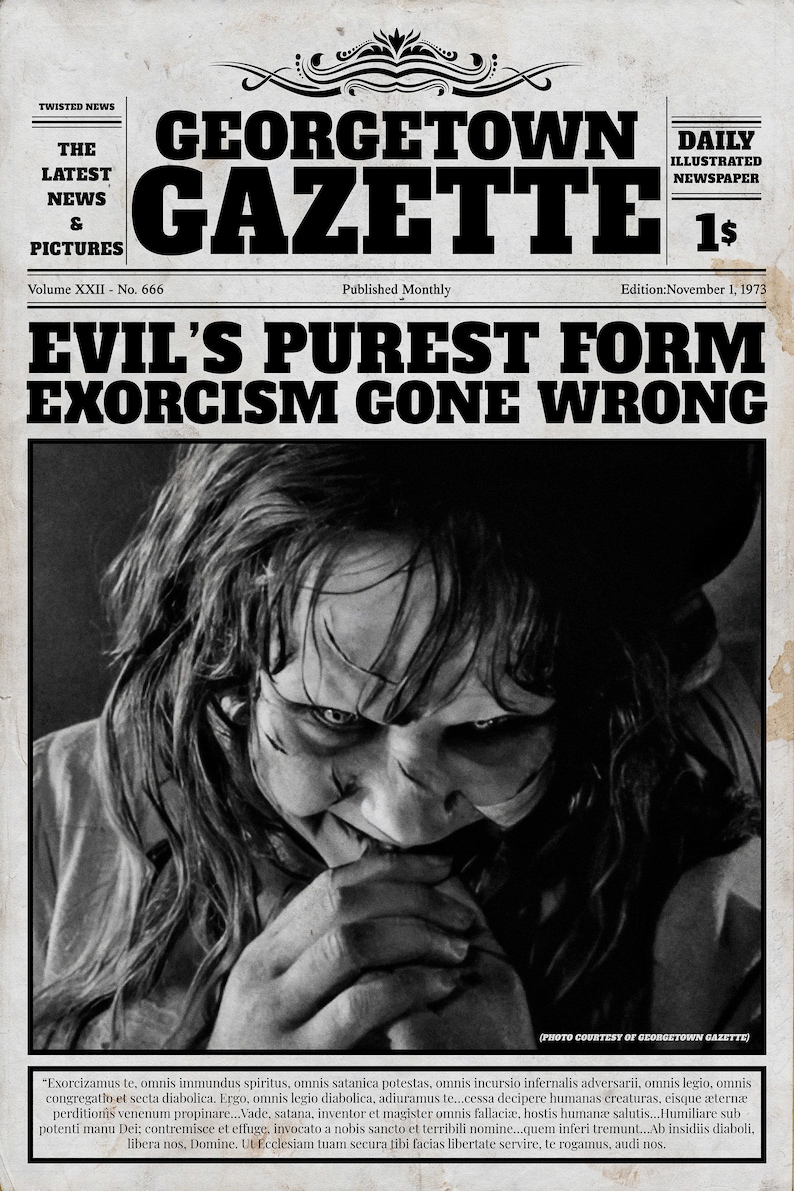 Evil's Purest Form Newspaper Article 20 Inch X 30 Inch 300dpi Poster ...