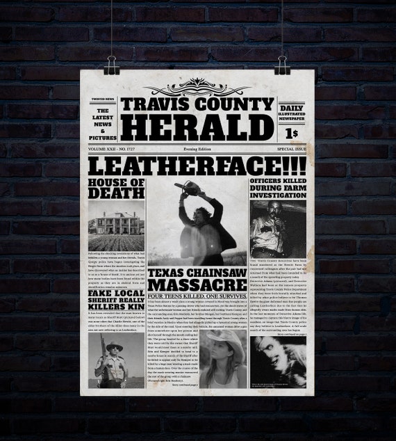 House of Death Newspaper Article 20 Inch X 30 Inch 300dpi - Etsy