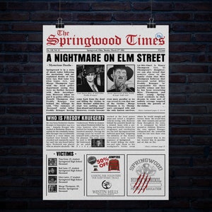 Who is Freddy Newspaper Article 20 Inch X 30 Inch 300dpi Poster Digital ...