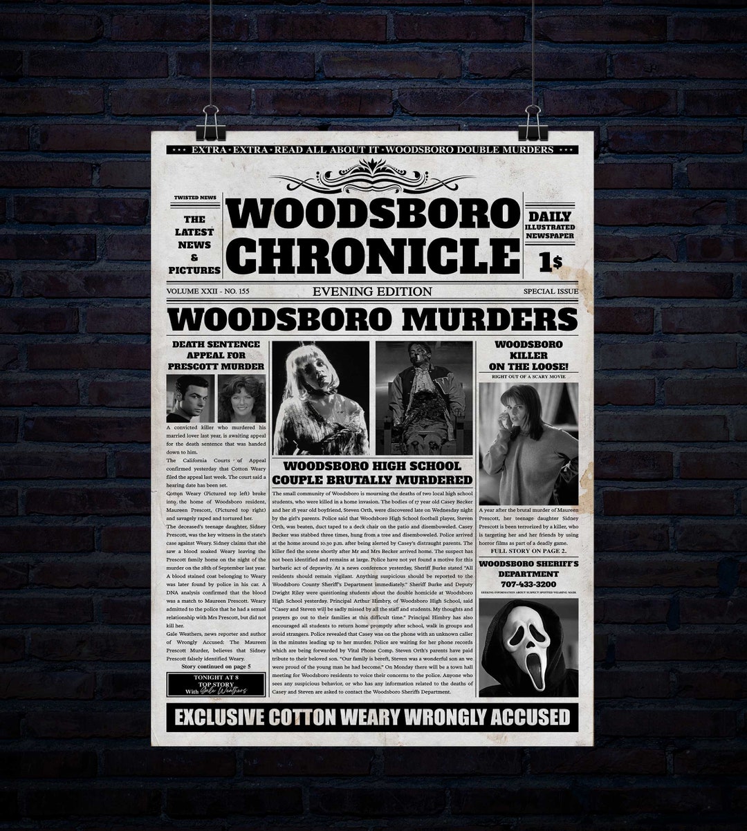 High School Couple Brutally Murdered Newspaper Article 20 Inch X 30 ...