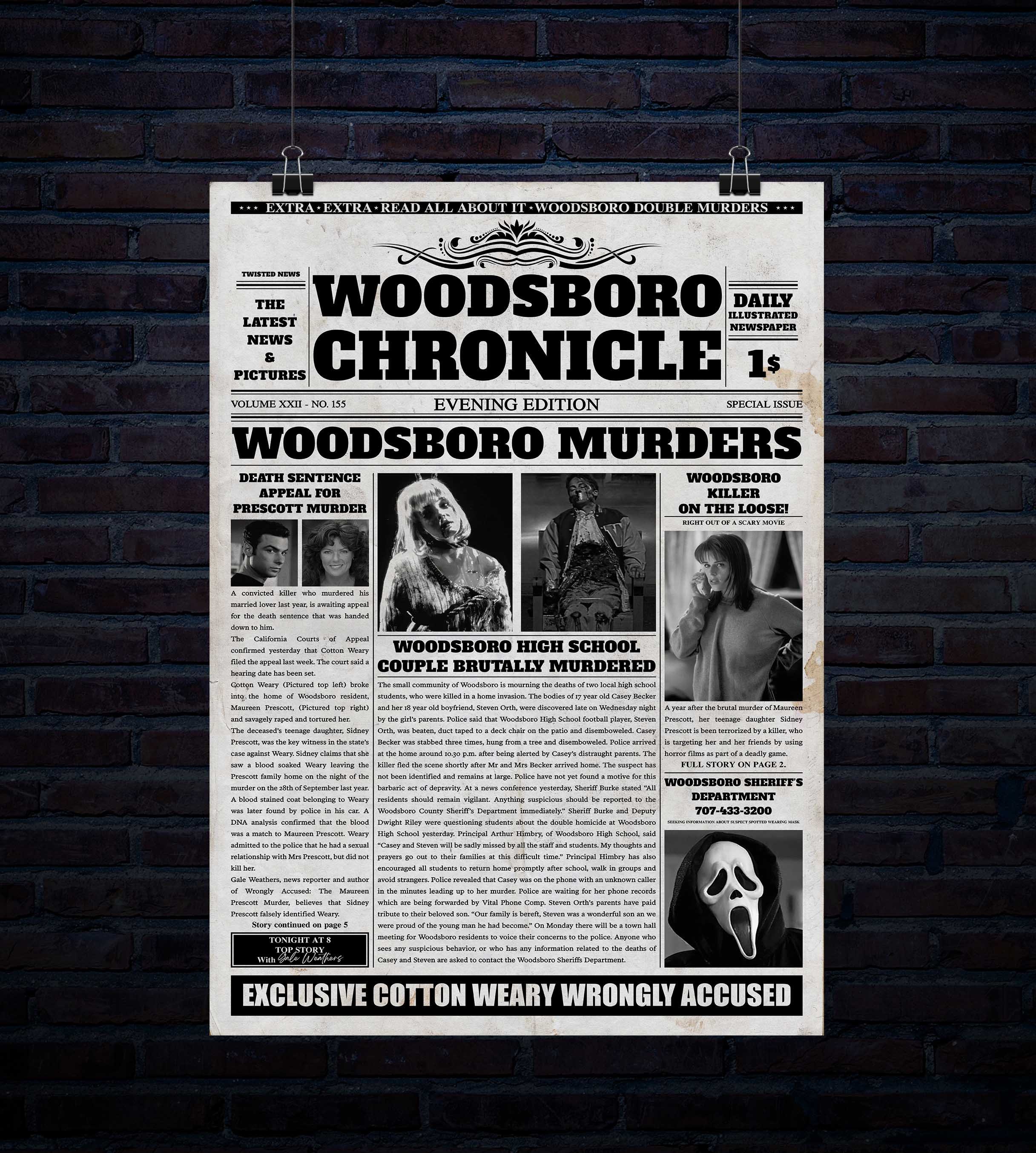 High School Couple Brutally Murdered Newspaper Article 20 Inch X 30 ...
