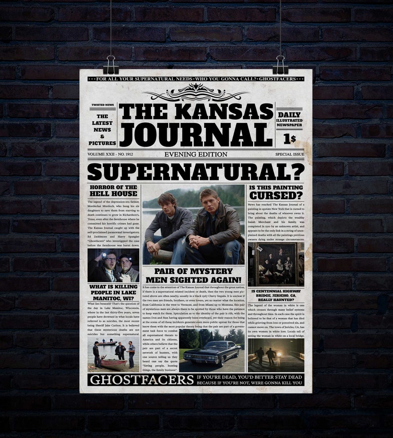 Horror of the Hell House Newspaper Article 20 Inch X 30 Inch 300dpi ...