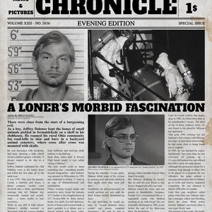 Jeffrey Dahmer Serial Killer Pack of 3 Newspaper Articles 20 Inch X 30 ...