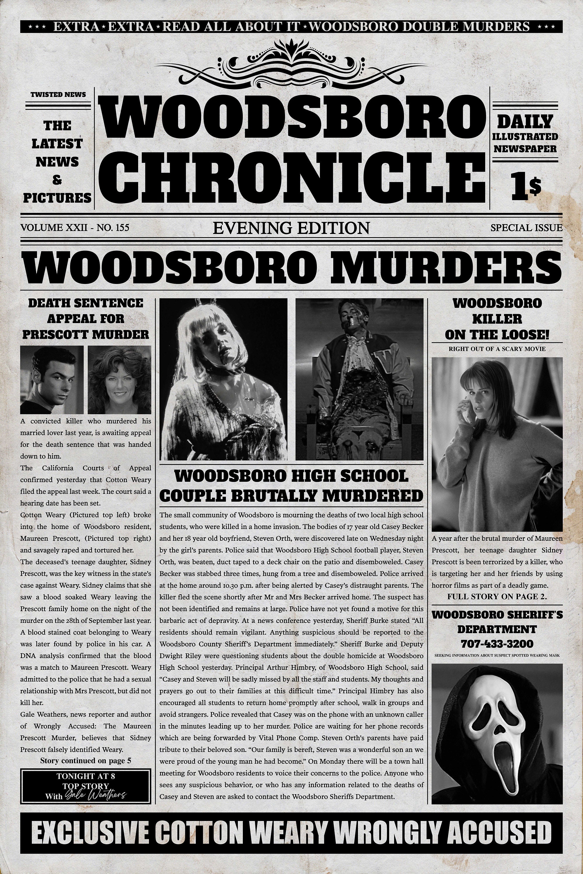 High School Couple Brutally Murdered Newspaper Article 20 Inch X 30 ...