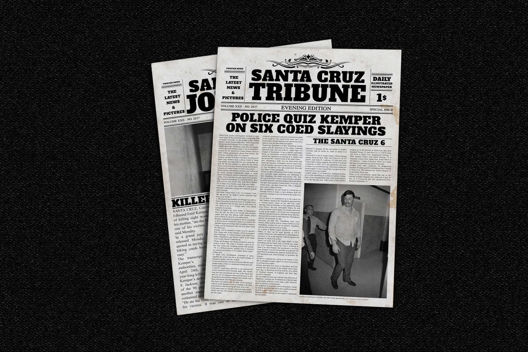 Ed Kemper Serial Killer Pack of 2 Newspaper Articles 20 Inch X 30 Inch ...