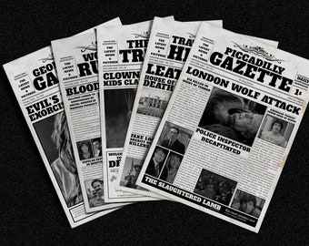 Horror Movie Newspaper Poster - Etsy