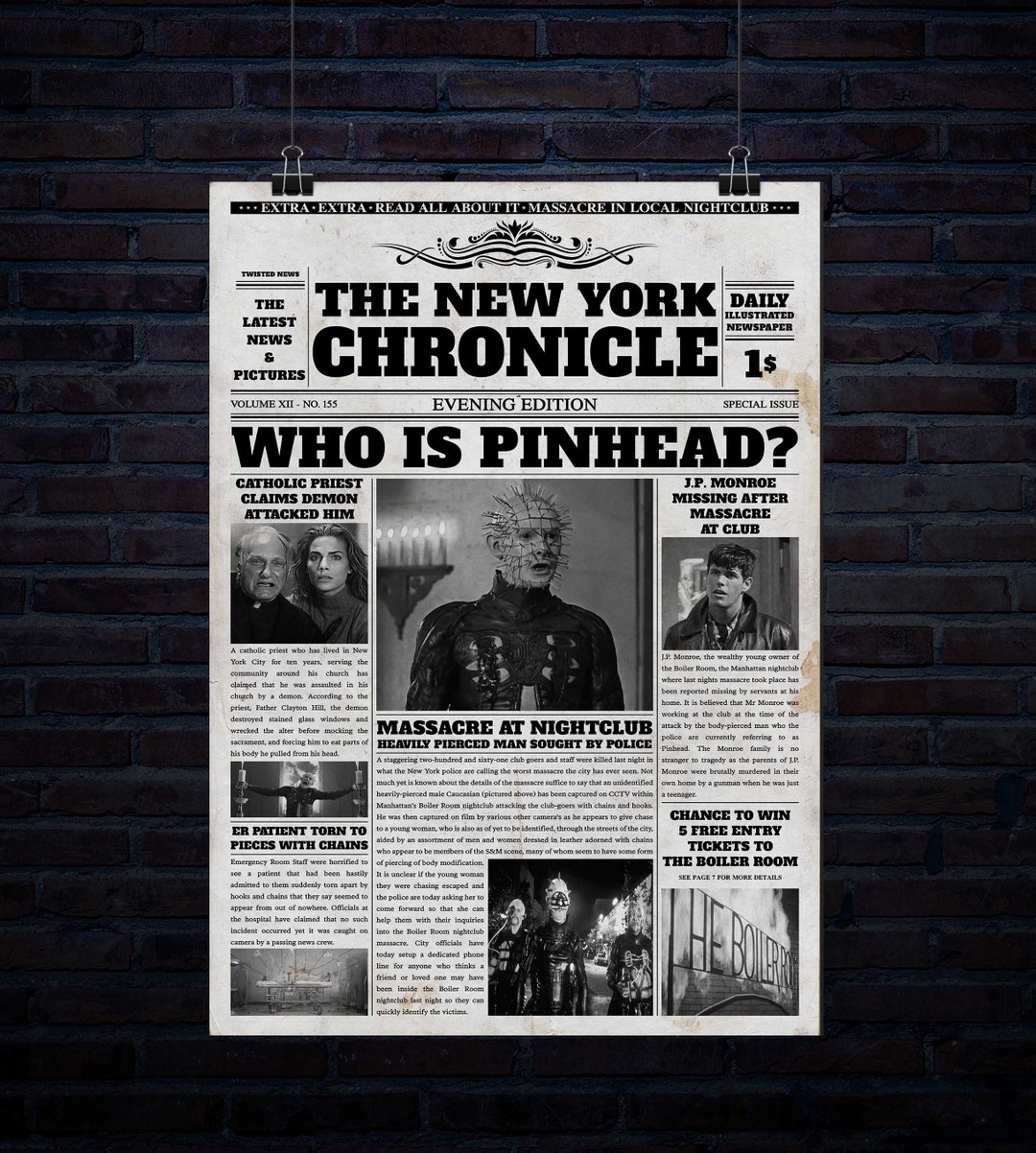 Nightclub Massacre Newspaper Article 20 Inch X 30 Inch 300dpi Poster ...