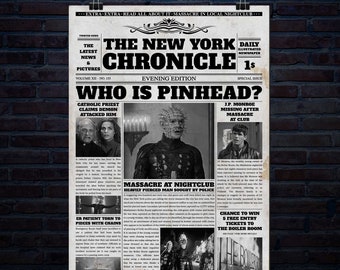 Ghostface Killer on the Loose Newspaper Article 20 Inch X 30 Inch ...