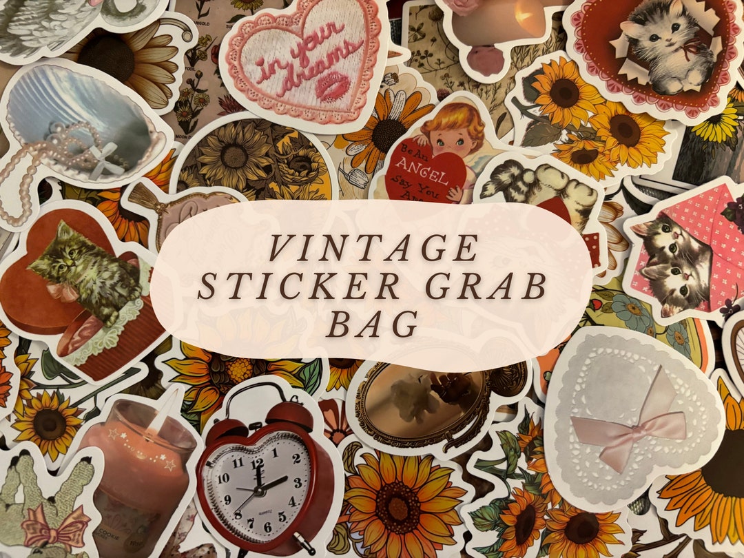 Vintage Mystery Sticker Grab Bag - Etsy
