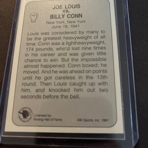1991 AW Sports Joe Louis Vs. Billy Conn I Card 143 - Etsy