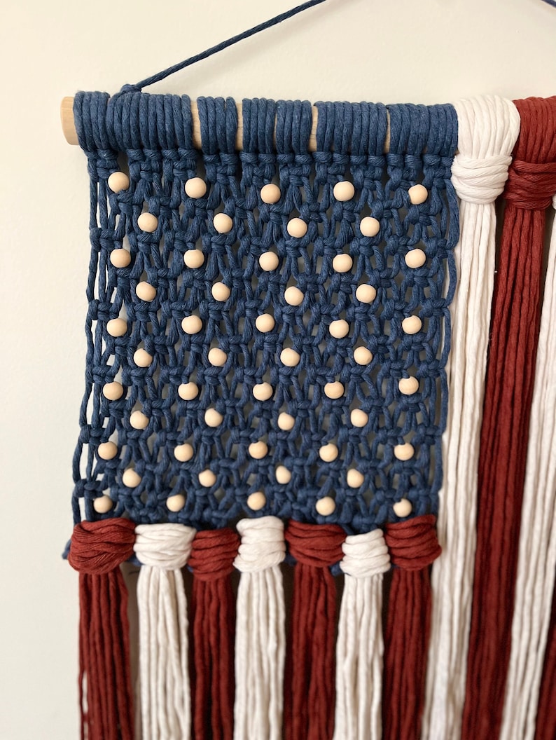 Macrame American Flag - Etsy