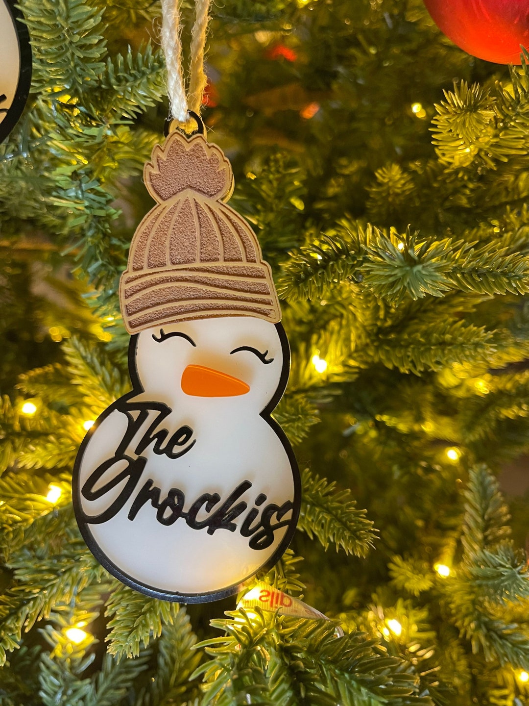 Personalized Snowman Ornaments - Etsy