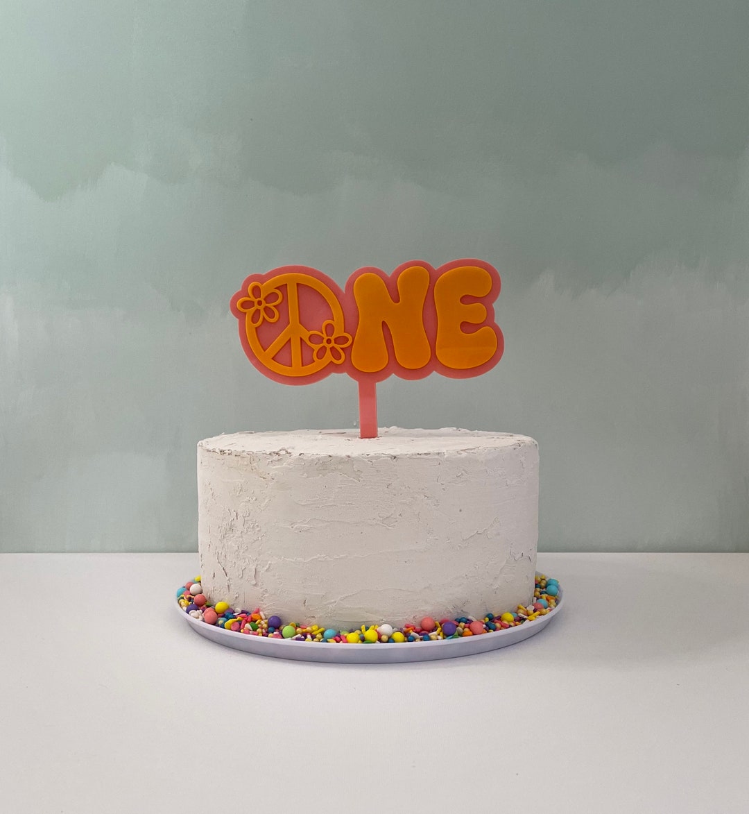First Birthday Acrylic Birthday Cake Topper - 1st Birthday Cake Topper ...