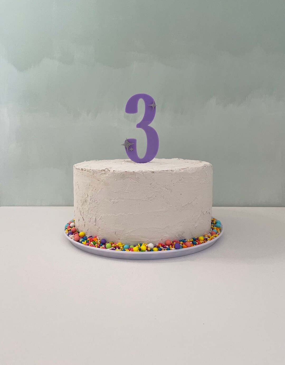 Sparkle Number Birthday Cake Topper – Custom Acrylic Cake Decoration - Etsy