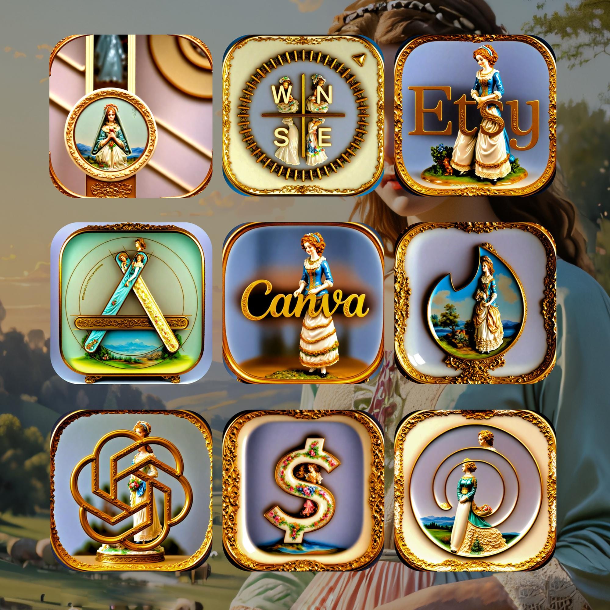 App Icon Pack Gilded Porcelain Icons for Ios & Android to Customize ...