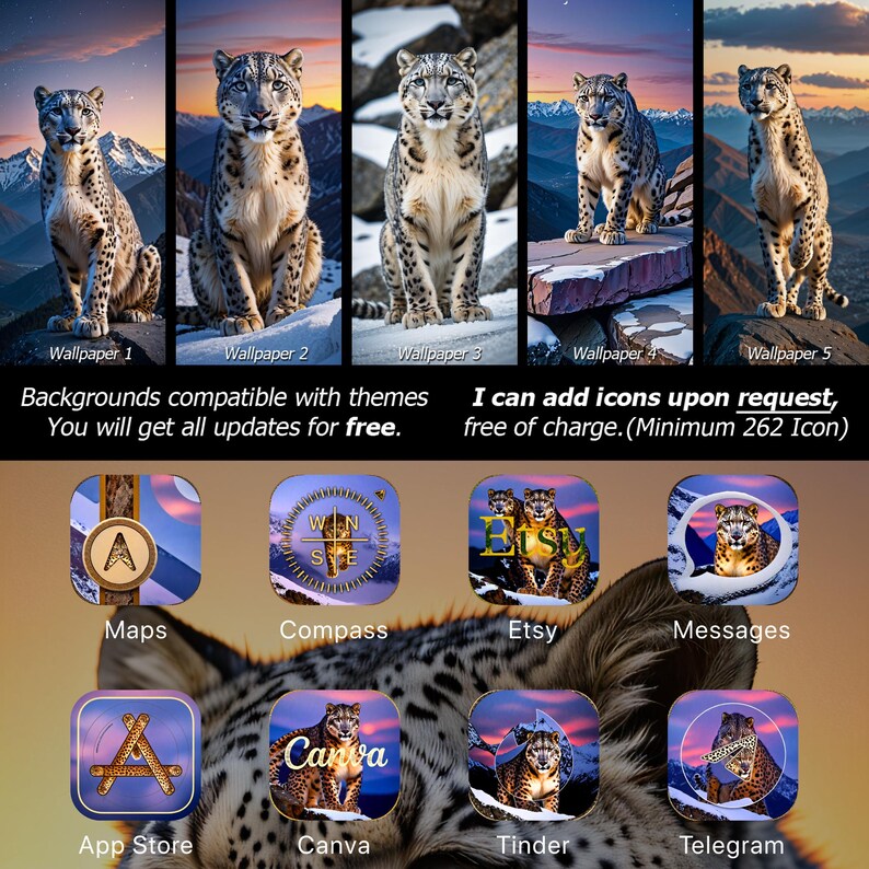 App Icon Pack Leopard Gold Alpine Icons for Ios & Android to Customize ...