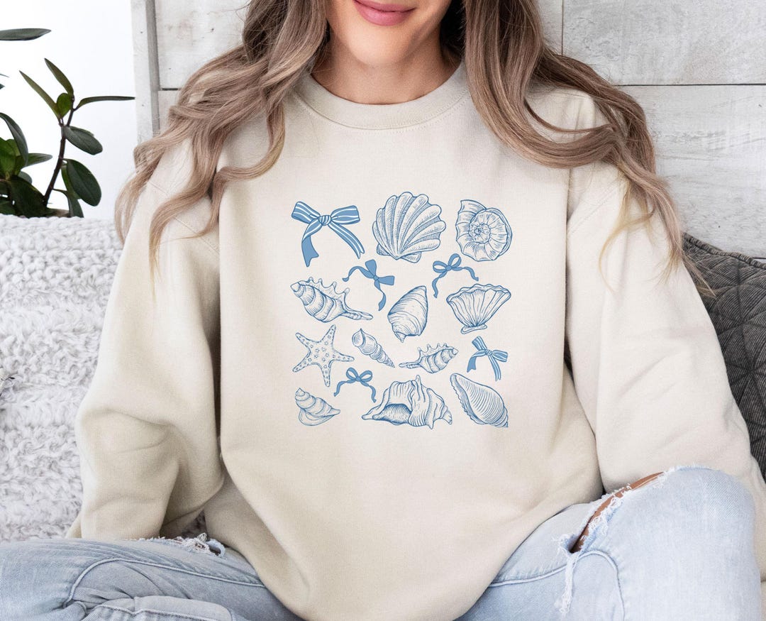 Coastal Cute Sweatshirt, Sea Lover Sweater, Beach Aesthetic Jumper ...