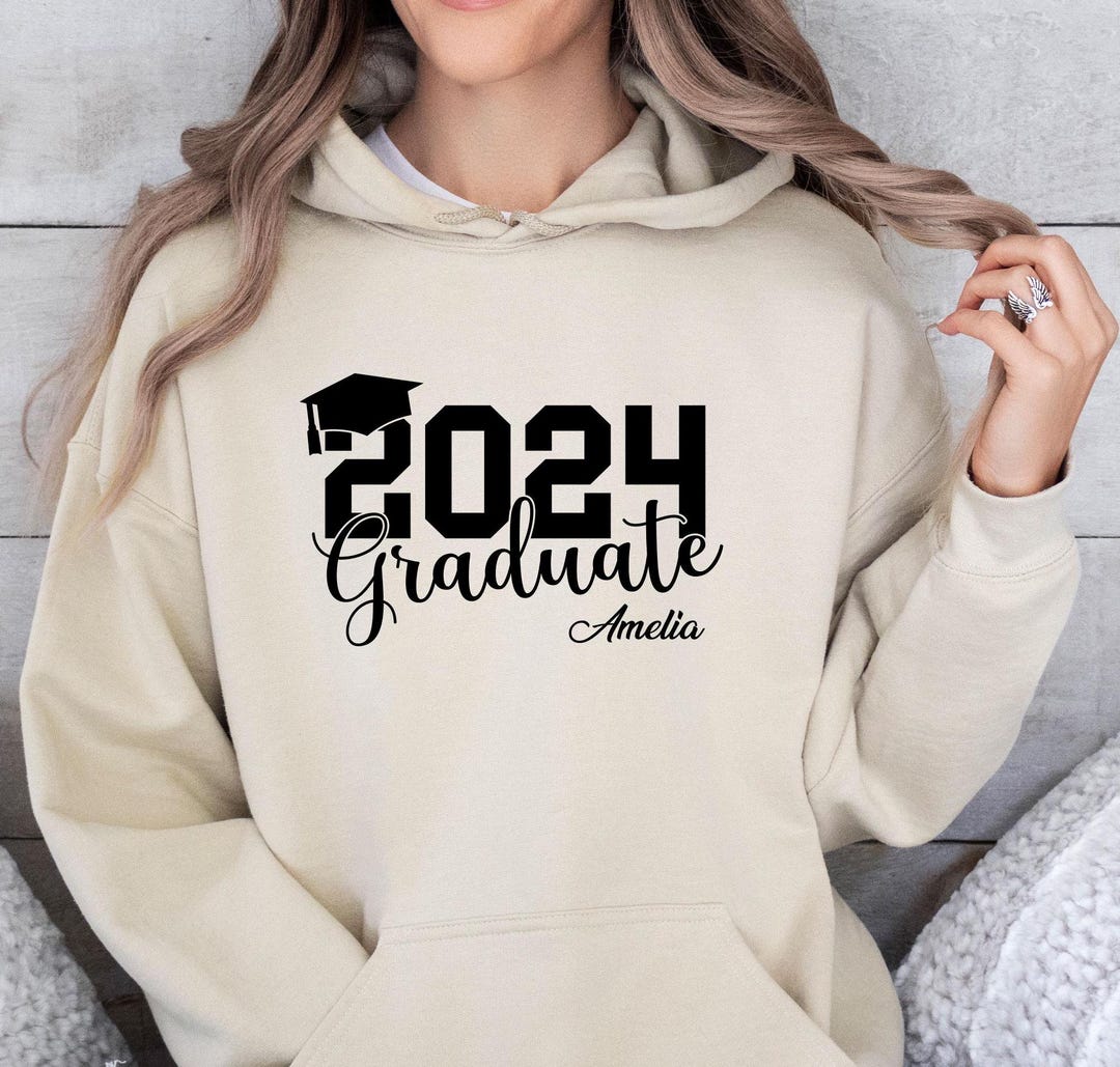 Graduation Hoodie, Graduate 2024 Top, High School Graduate, Funny ...