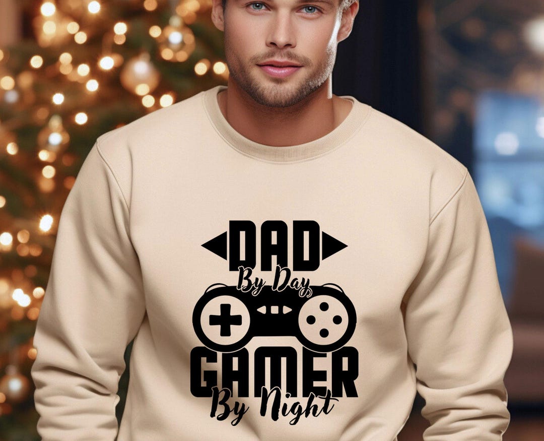 Gamer Dad Sweatshirt, Level Unlocked Gamer Sweater, Gaming Gift Jumper ...