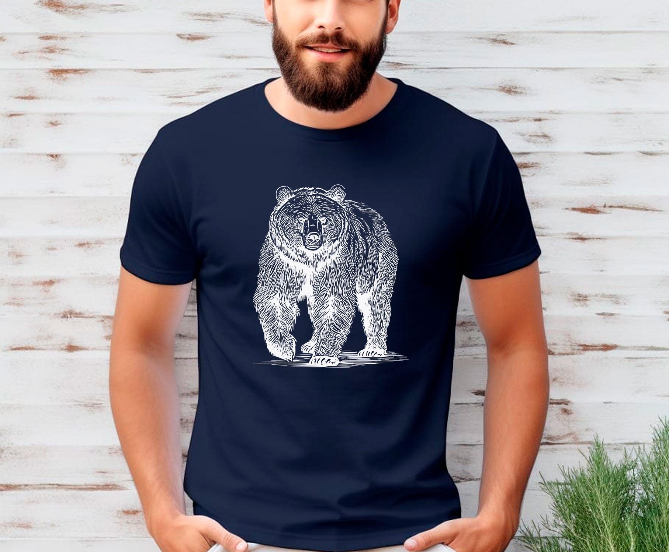 Wild Bear T-shirt, Bear Lover Shirt, Camping Bear Tshirt, Funny bear ...