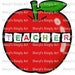 Teacher Apple PNG, Teacher PNG, Teacher Gift Png, Apple Gift, Teacher ...