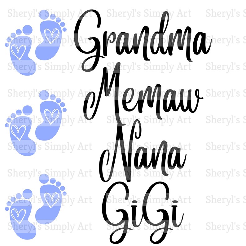 Grandma SVG, Memaw SVG, Nana SVG, Gigi Svg, Grandma Gift Svg, Grandma ...