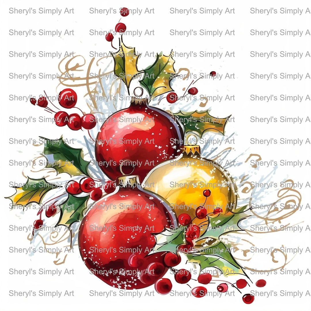 Christmas Ornaments Clip Art, Christmas Gift, Christmas Png, Cricut ...
