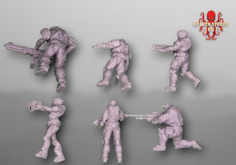 Halo: UNSC Reach Noble Team- 32mm Scale, All 6 Members Sold Separate or ...