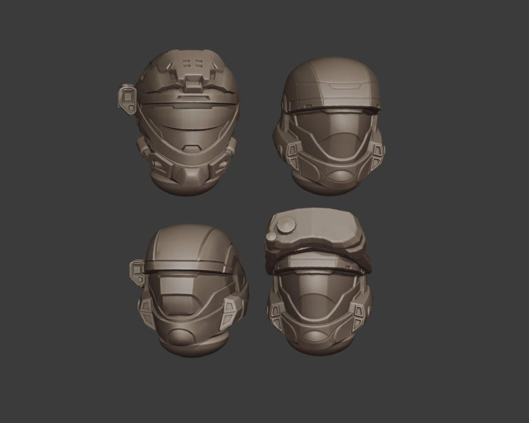 Halo- ODST- Parts- Custom Helmets / Heads - 28mm Scale - Guardsman - Etsy
