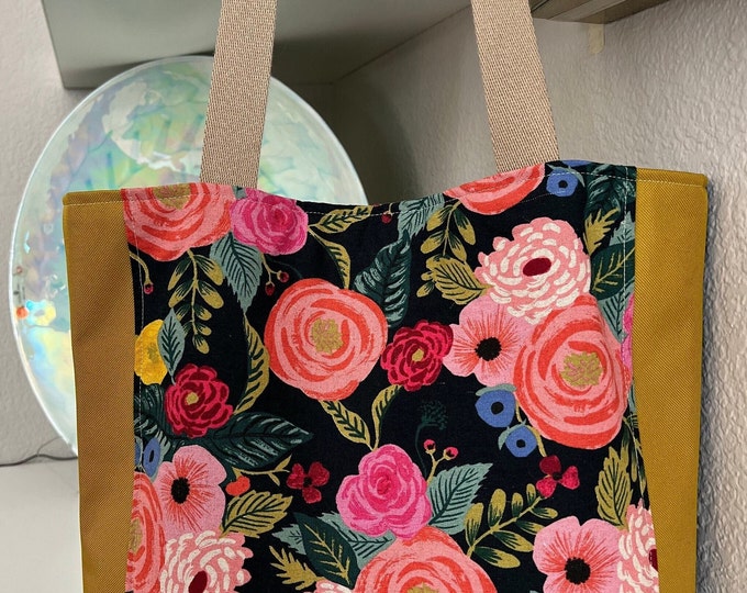Canvas Tote Bag, Rifle Paper Co Fabrics, Waterproof Canvas Base ...