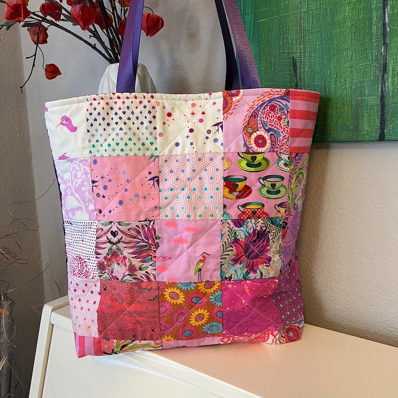 Quilted Tote Bag - Etsy