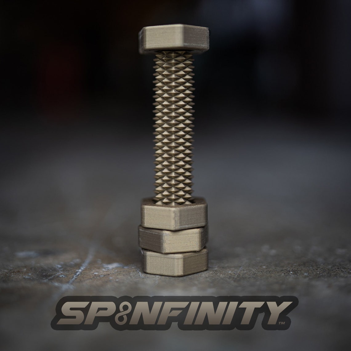SPINFINITY BOLT (centurion Bronze) Bi-directional Threaded Fidget Bolt ...