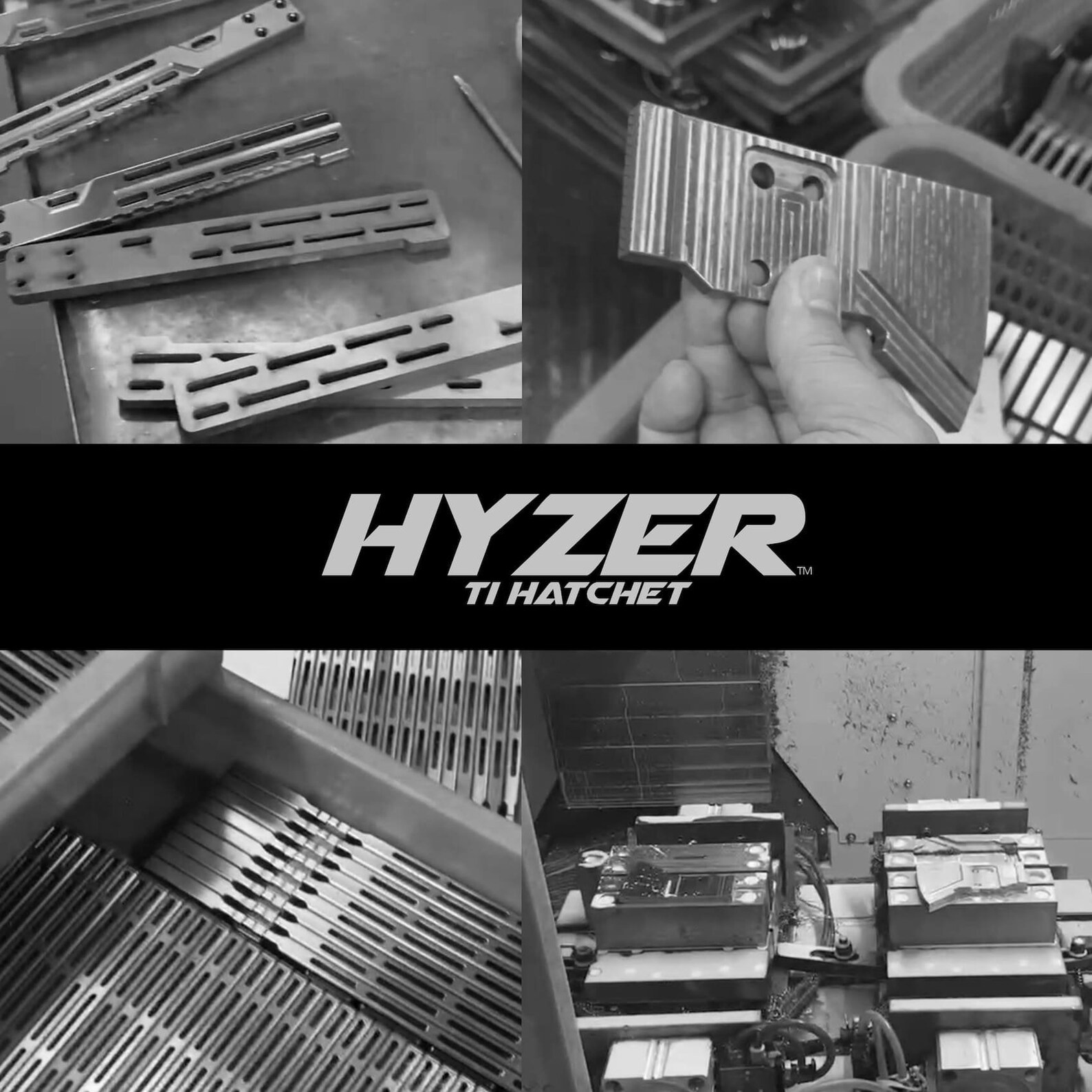 Exceed Designs HYZER Mini Titanium Hatchet (dark Grey BLASTED W/light ...