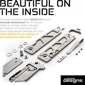 Exceed Designs TIRANT RAZOR V3 (jet-black PVD) 6al-4v Titanium Utility ...